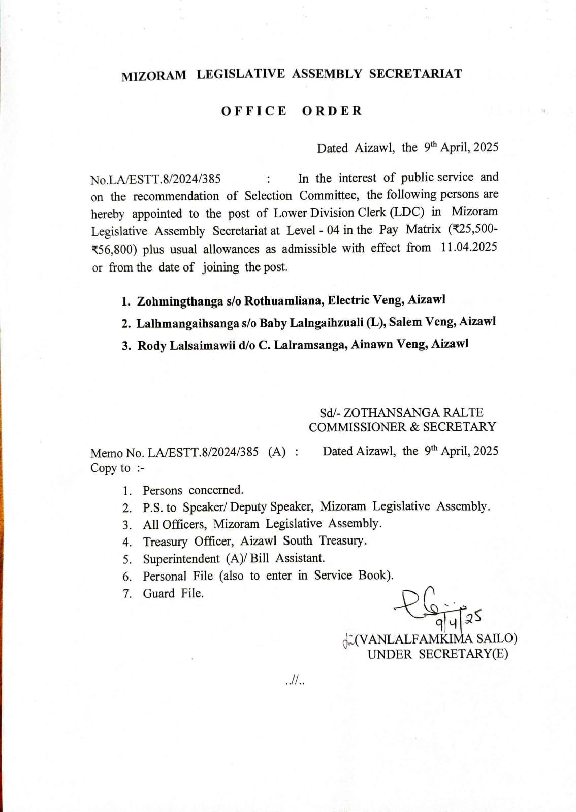 Mizoram Legislative Assembly